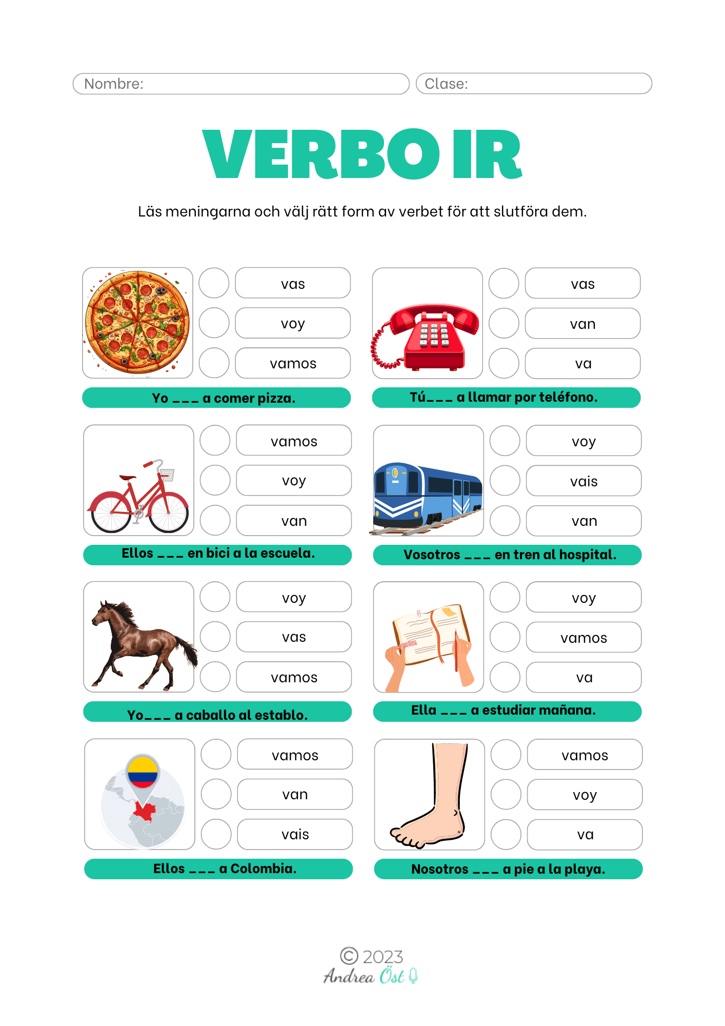 Ir + a + Infinitivo: Enseñando el futuro cercano en español. - Andrea ...