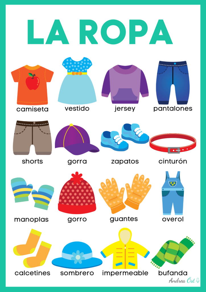 Aprender el vocabulario de la ropa a través del juego. - Andrea Ostele